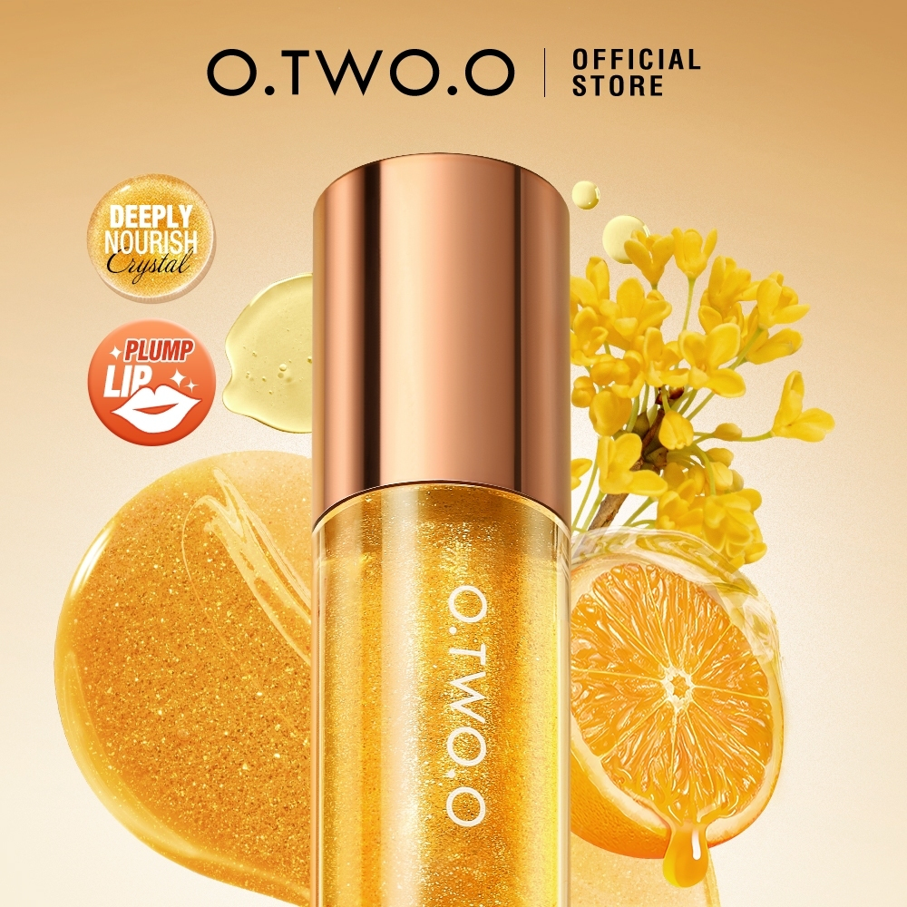 O.TWO.O Plump Shiny Crystal Lip Oil Highly Moisturizing Non-stick ...
