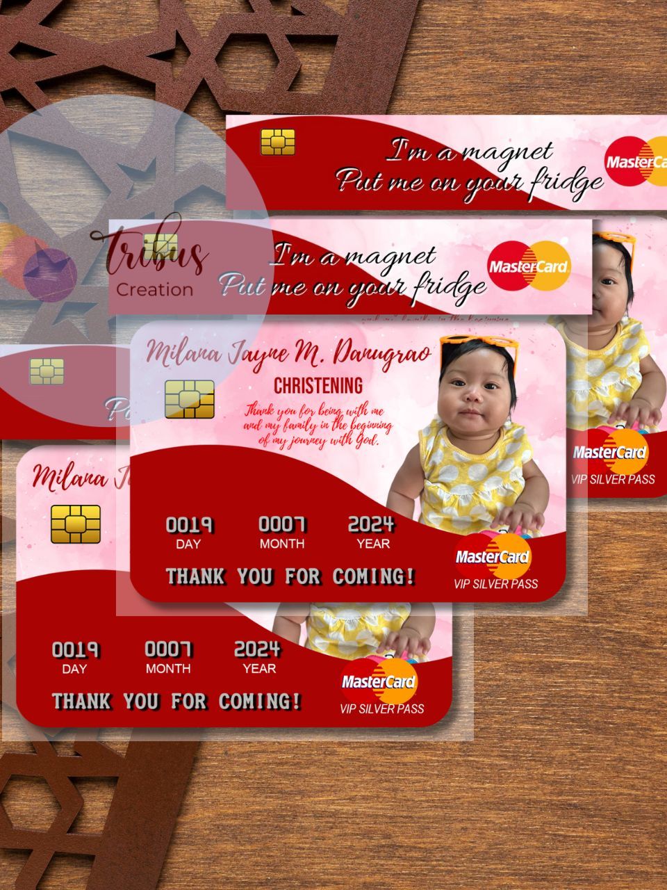 ATM Style2 Personalized Ref Magnet souvenir for Christening Baptism ...
