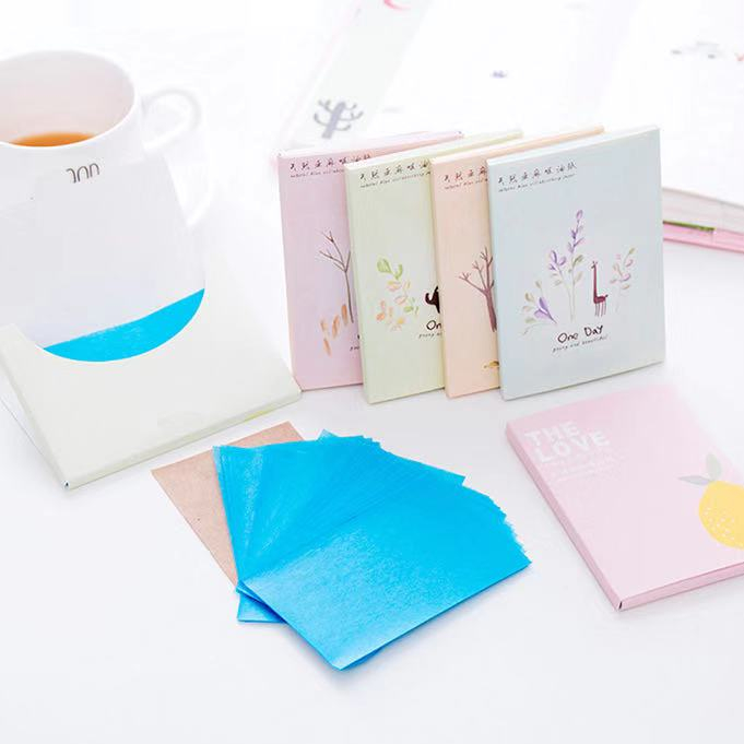 Facial Oil Absorbing Papers Blotting Sheets Shrik Pores Tissues Natural ...