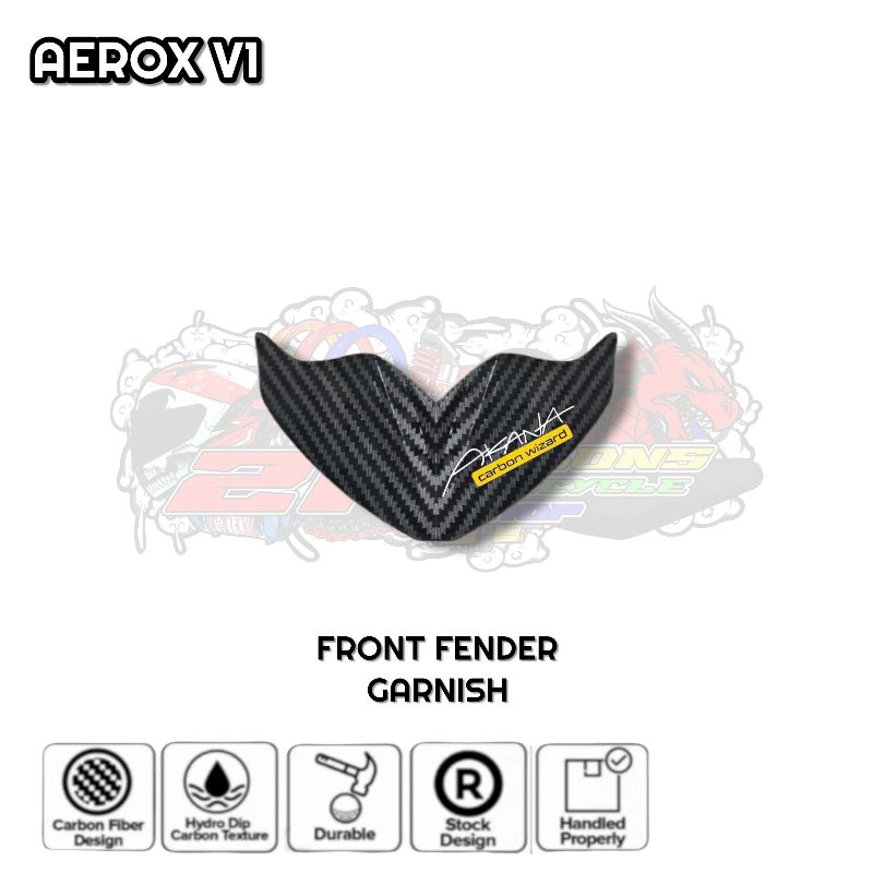 NEW!! Yamaha Aerox v1 hydro dip carbon rear fender garnish | Shopee ...