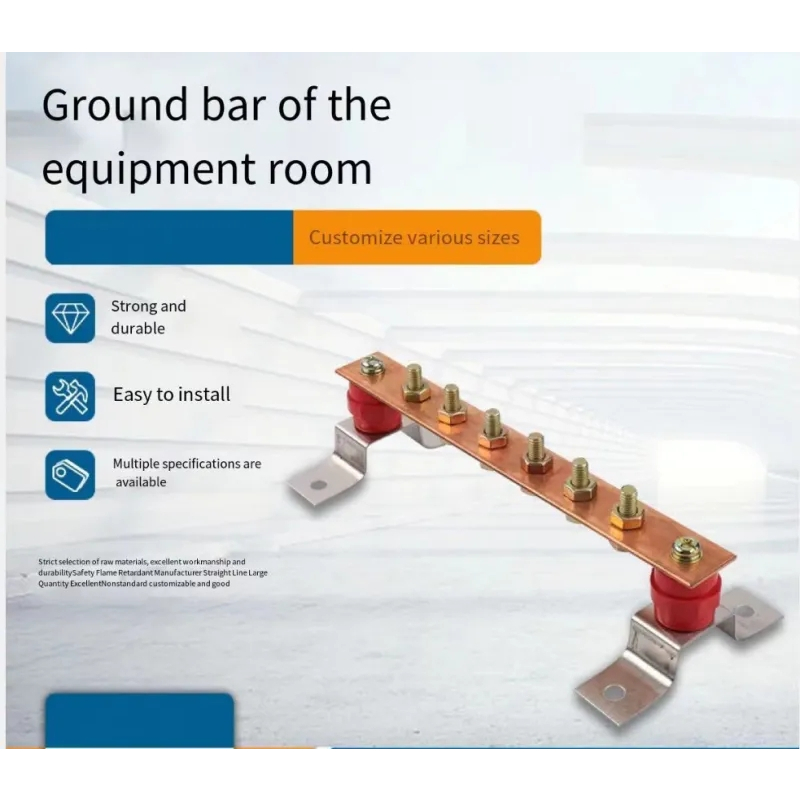 3x30 Red Copper Grounding Busbar Grounding Copper Bar Grounding Busbar ...