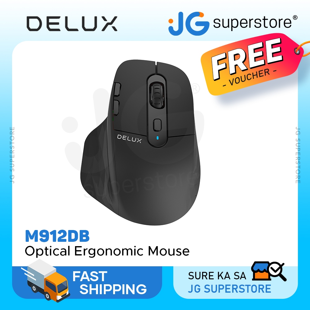 [CLEARANCE] Delux M912DB Wired/ Wireless Bluetooth Optical Ergonomic ...