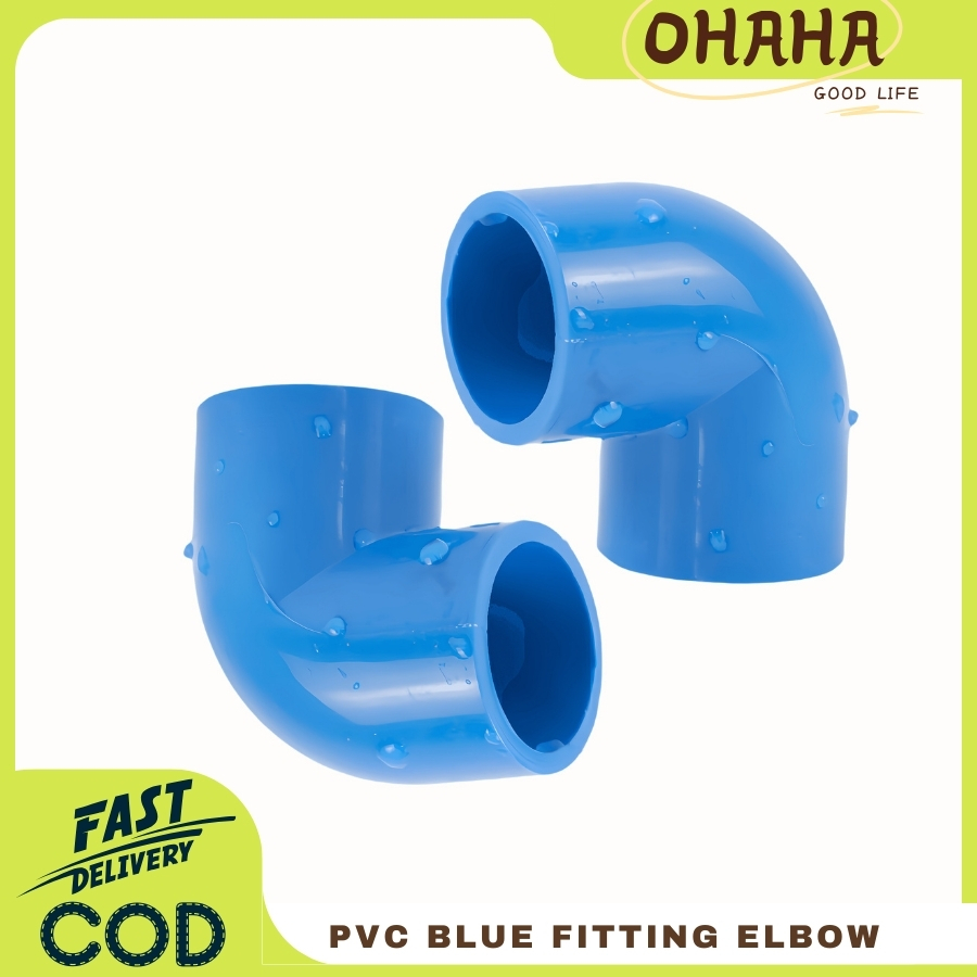 OHAHA ELBOW PVC BLUE FITTINGS PER PIECE 1/2" 3/4" 1" 1-1/4" PLAIN(BOTH ...