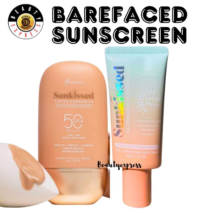 BAREFACED Sun kissed Sunscreen | Shopee Philippines
