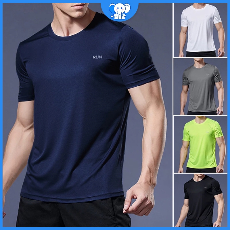 Dry Fit Shirt for Men tops T shirts 100% Polyester Dri-fit Workout ...