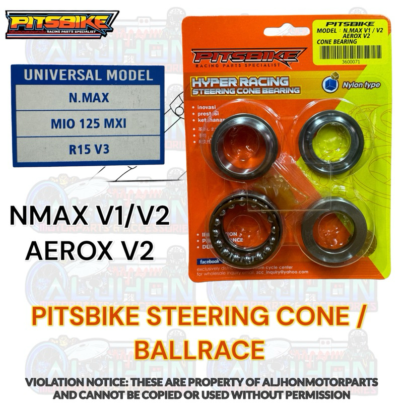 PITSBIKE NMAX AEROX V1 V2 Mxi125 R15 v3 BALL BEARING / CONE BEARING ...