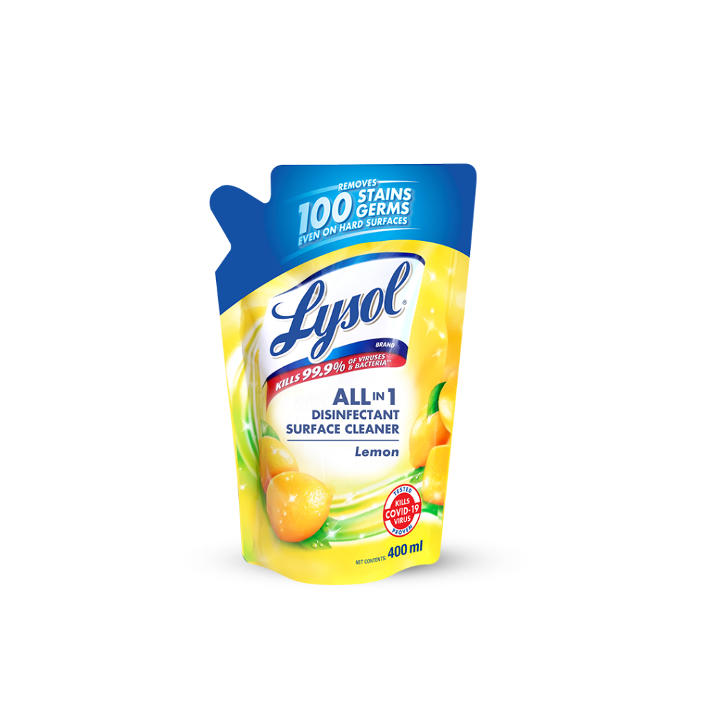 Lysol Multi Action Cleaner Antibacterial Lemon Scent 400 mL | Shopee ...