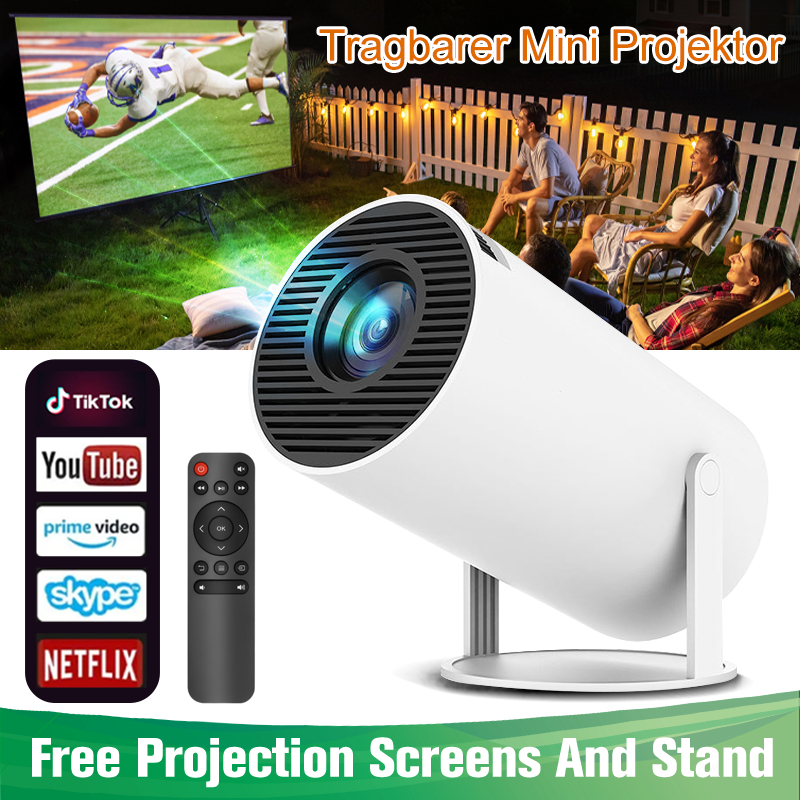 Android 12.0 Projector For Phone Ultra HD 4K Bluetooth 5G WiFi Portable Smart Mini Projecter ...