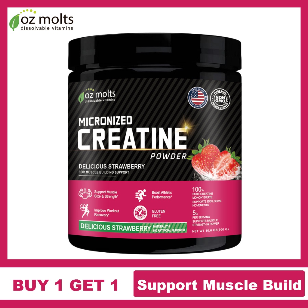 Ozmolts Creatine Monohydrate Powder Supplement for Muscle Building ...