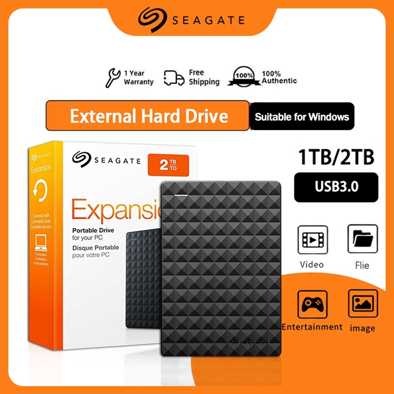Seagate External Hard Drive Expansion 1TB/2TB Portable 2.5 Hard Drive ...