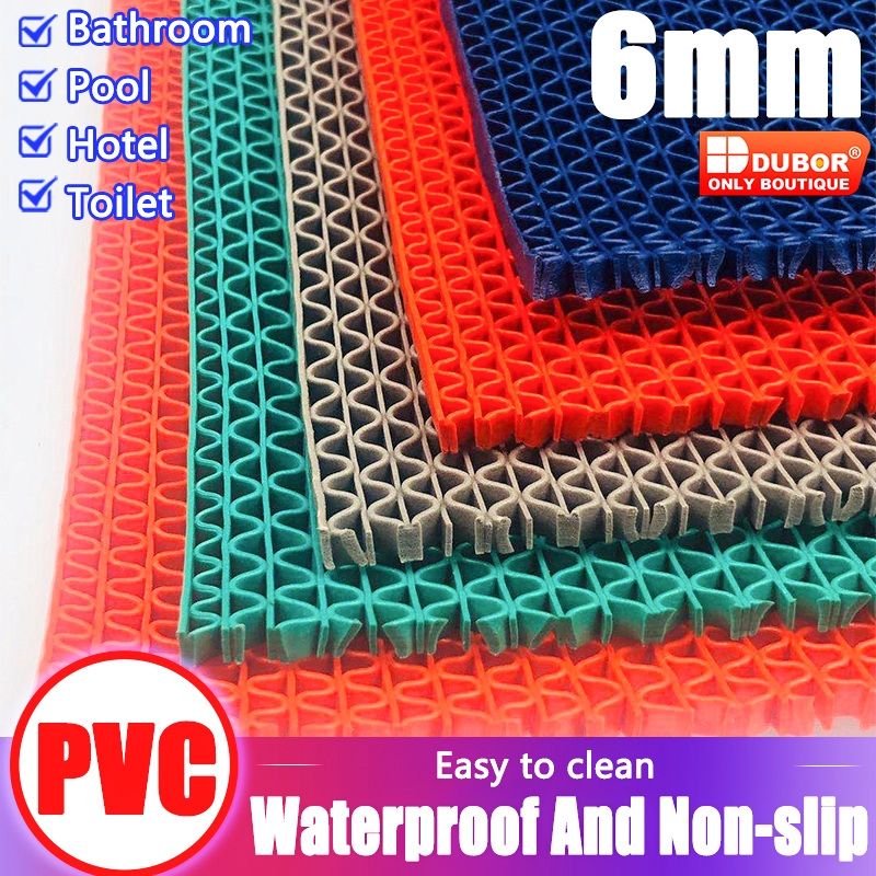 6mm Rubber Matting Home improvement Anti-Slip PVC【0.9x1/2/3/4/5M】Modern ...