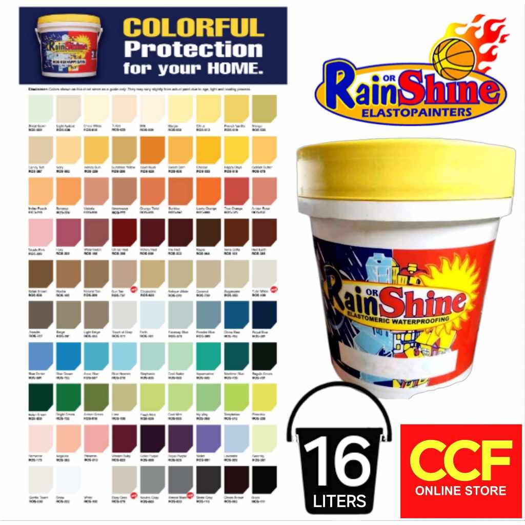 Rain or Shine Elastomeric Paint 16 Liters Pail | Shopee Philippines
