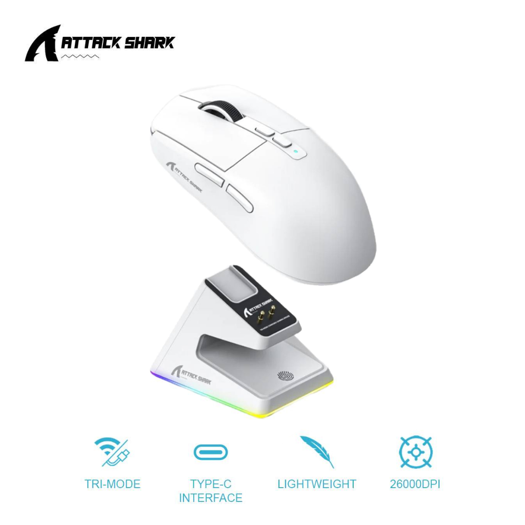 Attack Shark X6 / X3 Tri Mode Wireless Gaming Mouse (2.4G / USB-C Wired / Bluetooth) | Shopee ...