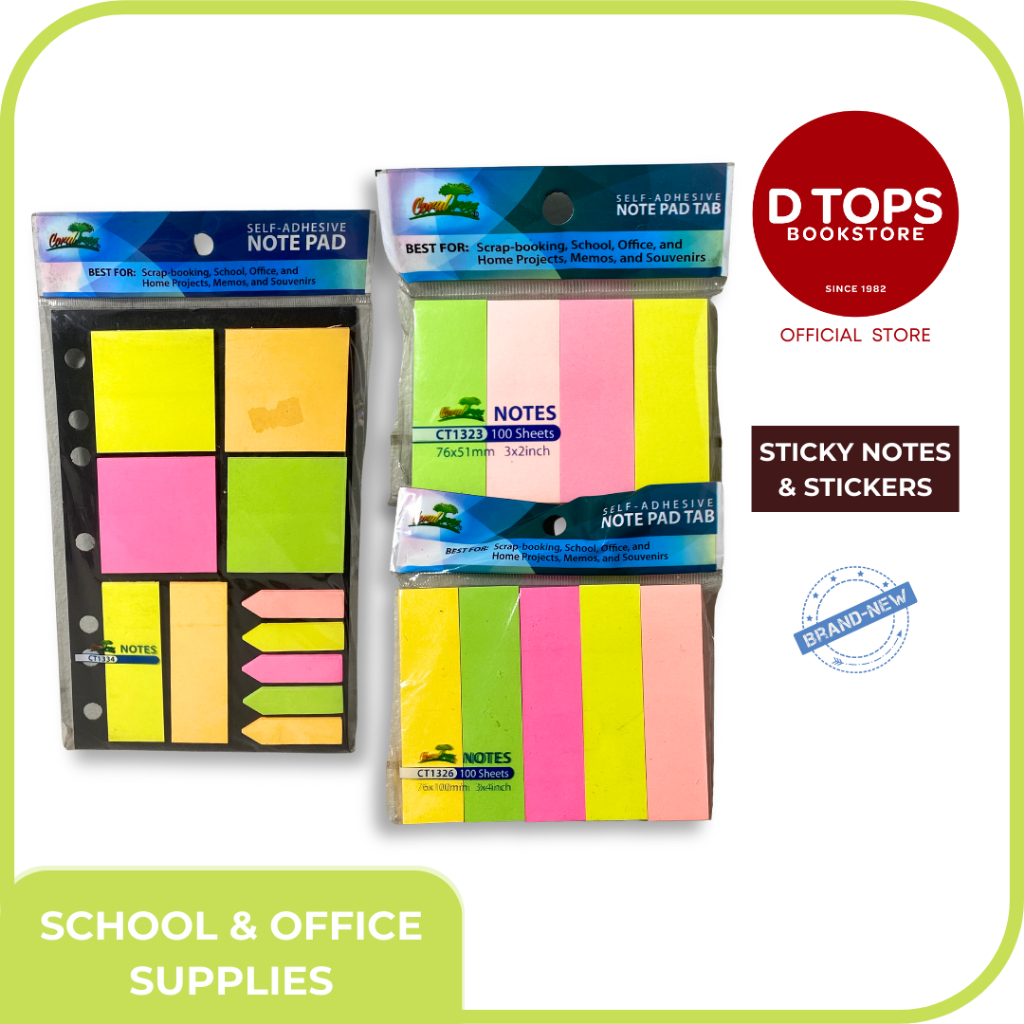 CORAL TREE STICKY NOTE PAD TAB SETS | Shopee Philippines