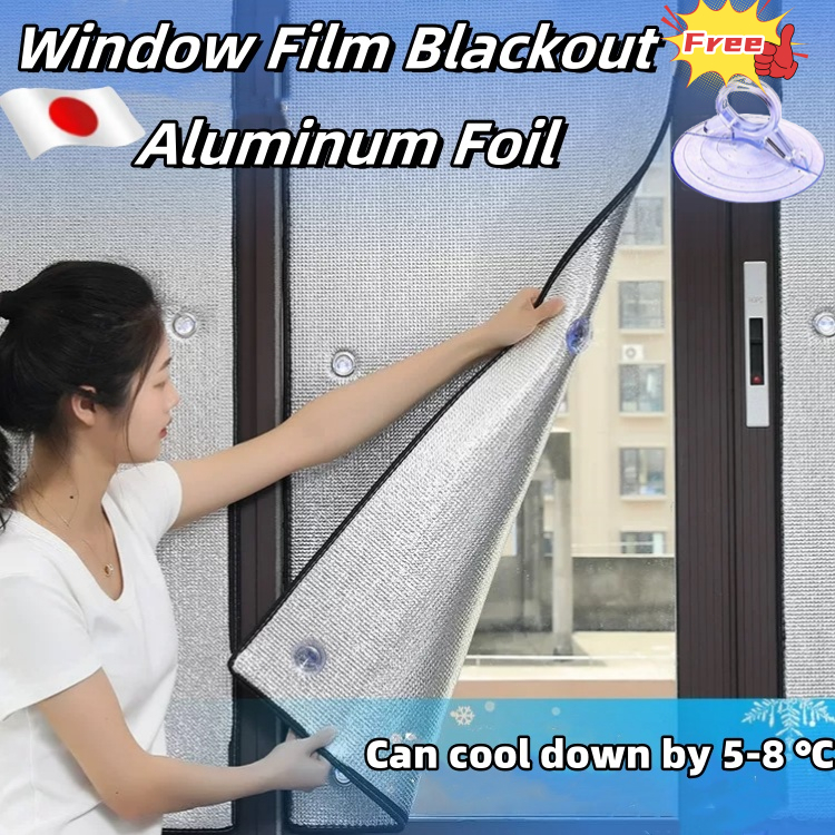 Window Film Blackout Aluminum Foil Window Cover for sunlight Waterproof ...