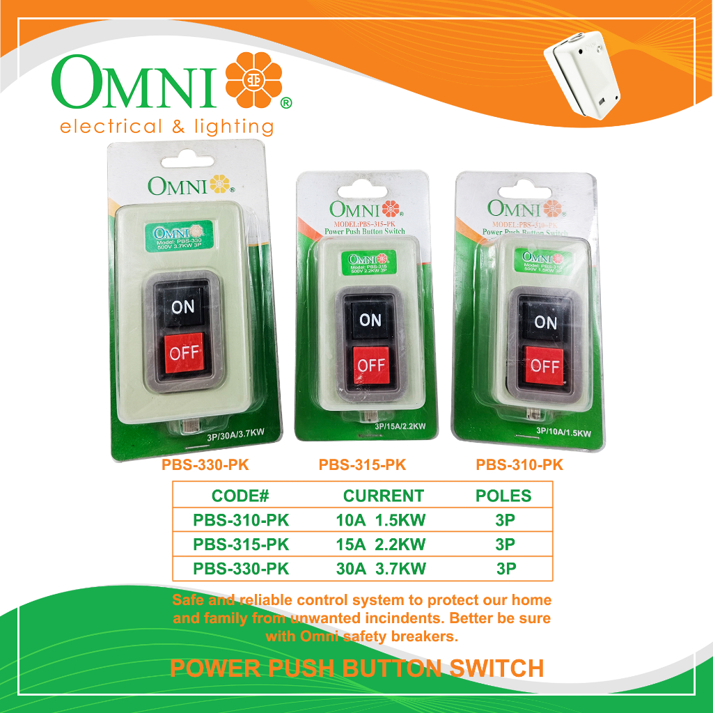 OMNI Power Push Button Switch 3P | Shopee Philippines