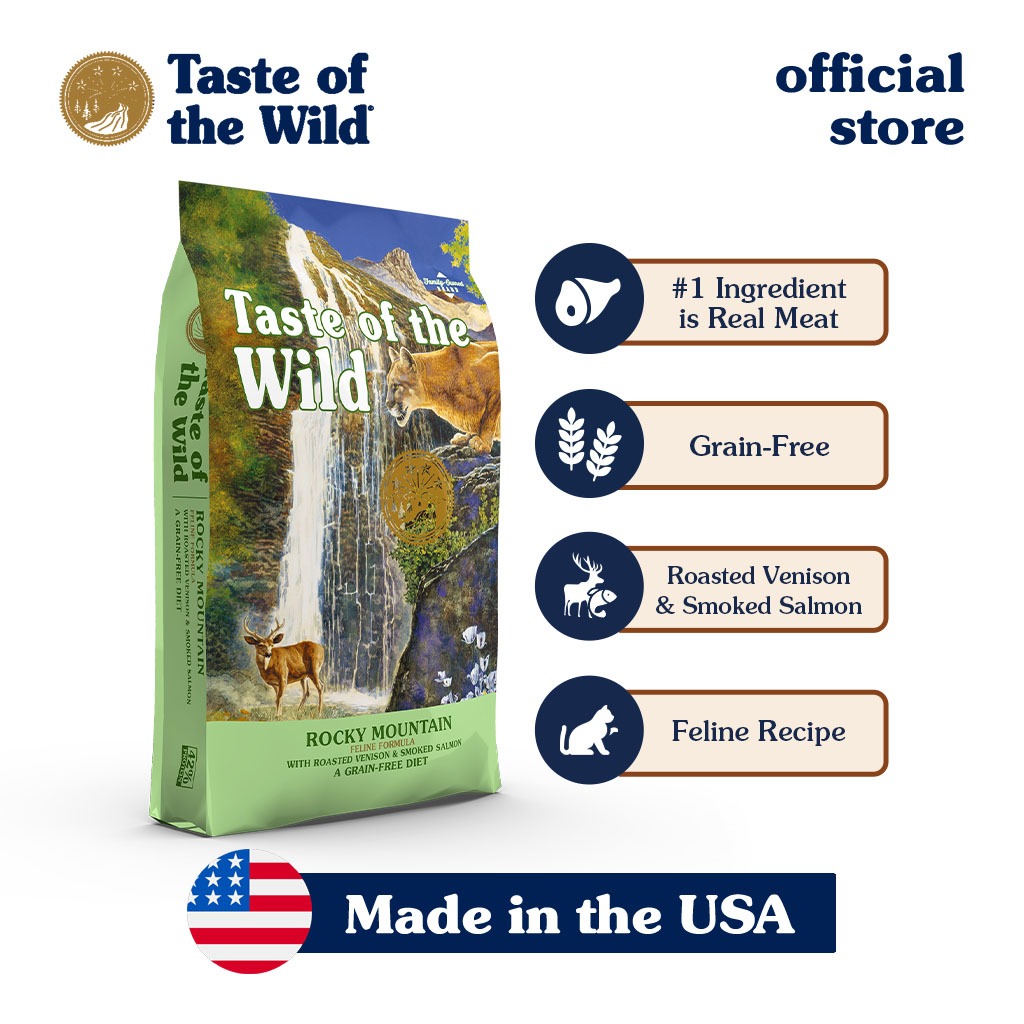 Taste of the Wild Cat Food - Rocky Mountain Recipe Grain-Free (2kg ...