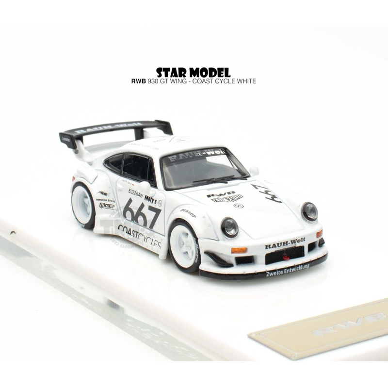 Star Model 1/64 RWB PORSCHE 930 GT WING - COAST CYCLE WHITE (Car Only ...