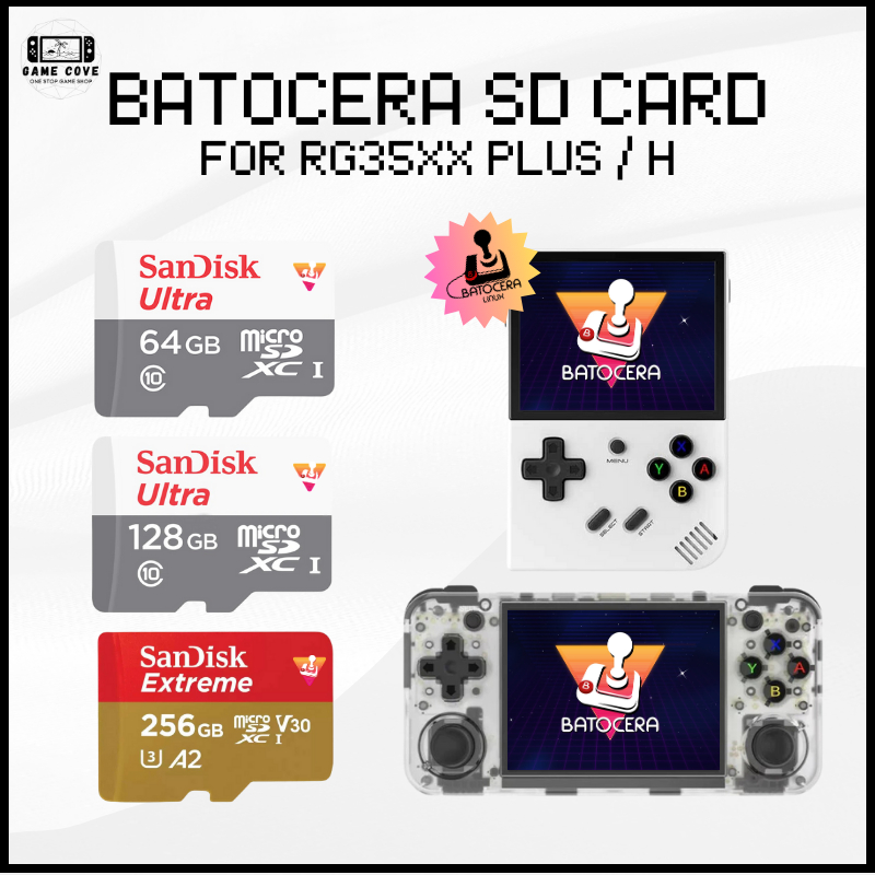 BATOCERA OS SD Card for Anbernic RG35XX Plus and RG35XX H Plug and Play with Games and Themes ...