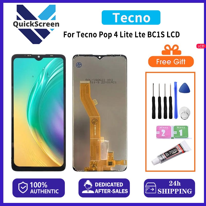 [QuickScreen]Original For Tecno Pop 4 Lite Lte BC1S LCD DIsplay Touch ...