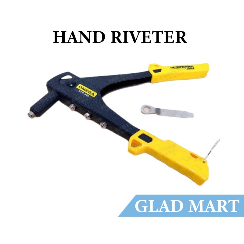 Omega Hand Riveter HTR-646 for Rivets 1/8" 5/32" 3/16" Heavy Duty 1PCS | Shopee Philippines