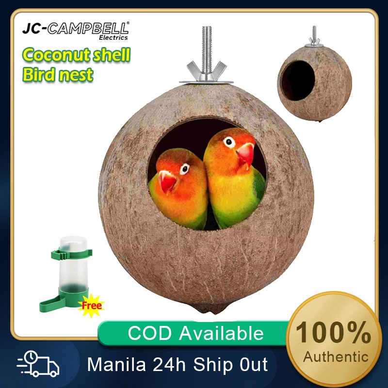 Natural bird nest coconut shell Bird house for cockatiel love birds ...