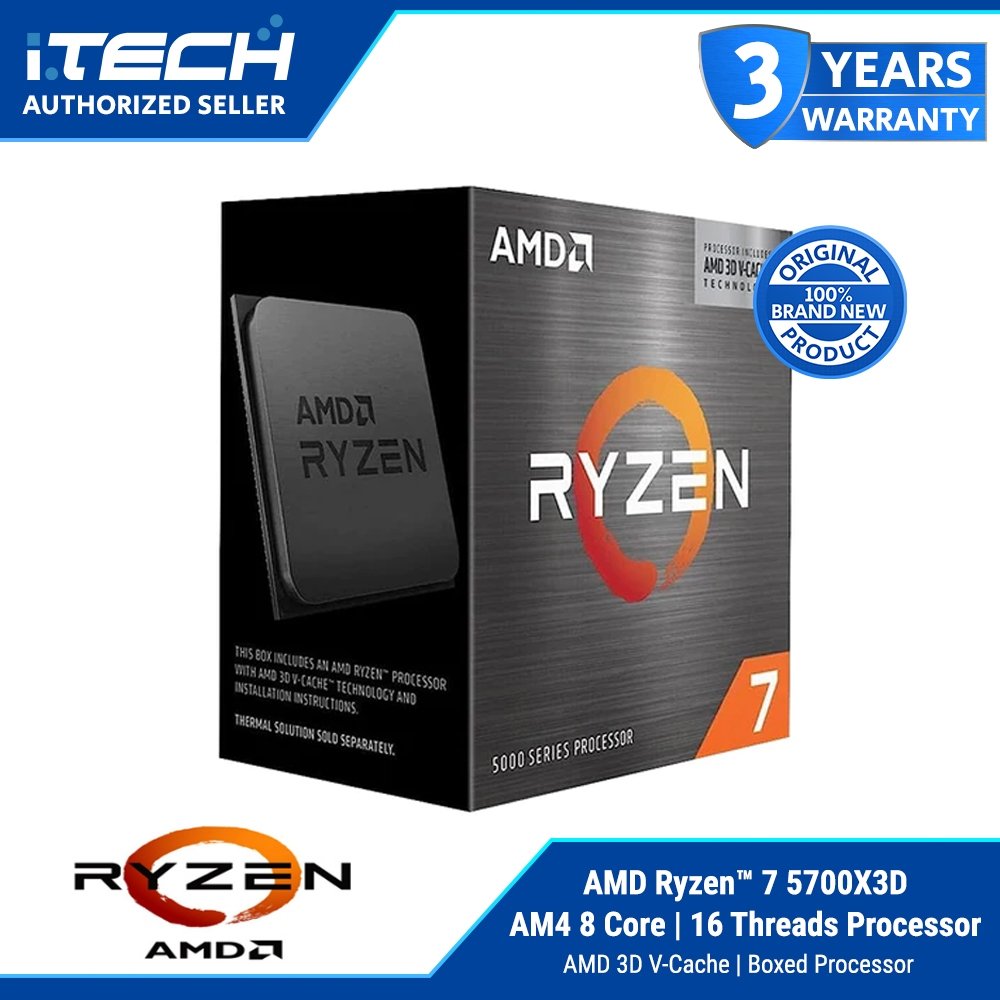 AMD Ryzen 7 5700X3D AM4 8 Core | 16 Threads Desktop Processor | Shopee Philippines