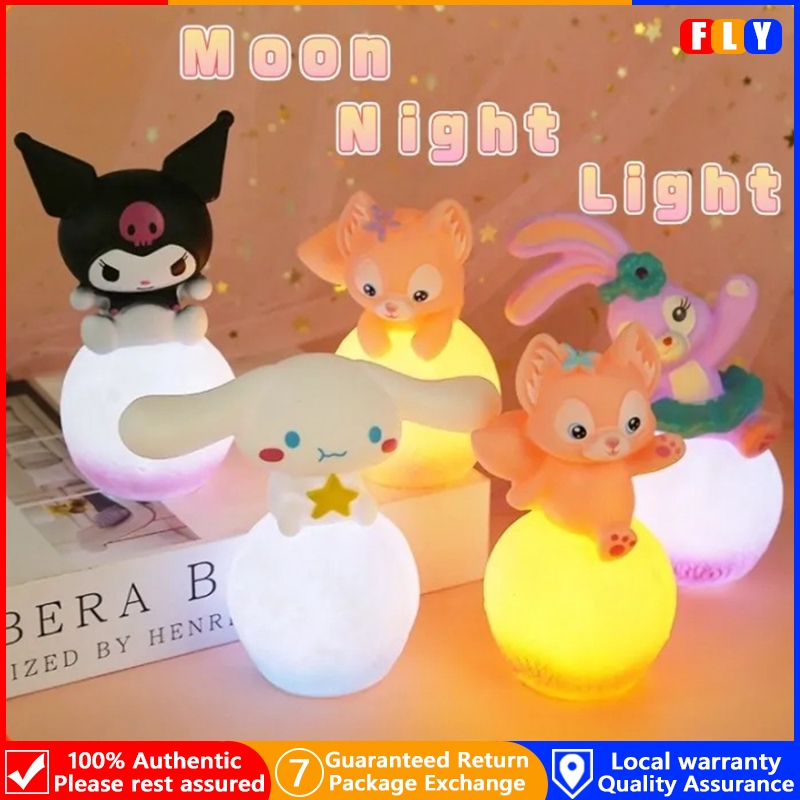 Sanrio Night Lights Kawaii 3D Sanrio Moon Night Light Cinnamoroll ...