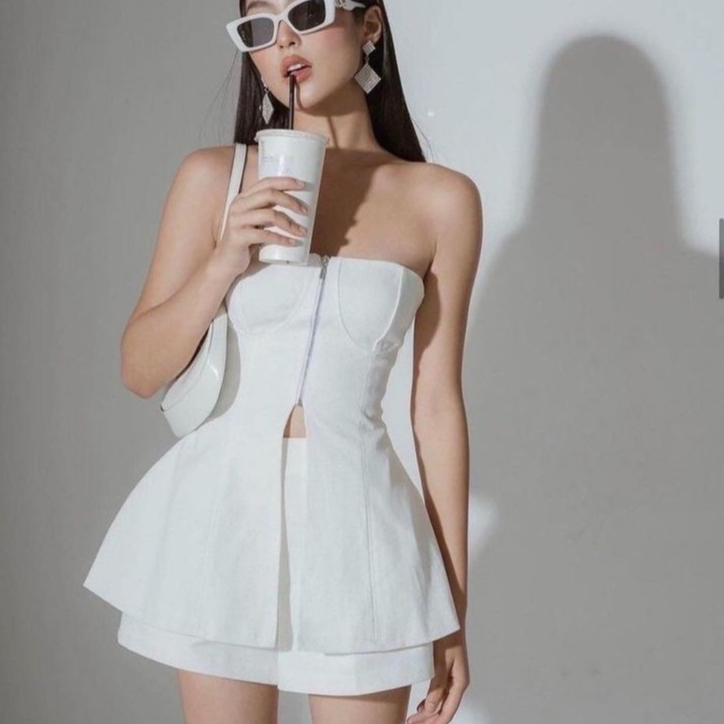 AVIONNA COORDINATES | ZIPPER TUBE TOP WITH HIGHWAIST SHORT TERNO SET ...