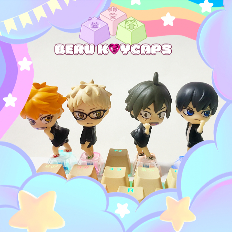 Haikyuu hinata Kageyama tsukishima yamaguchi keycaps for mechanical ...