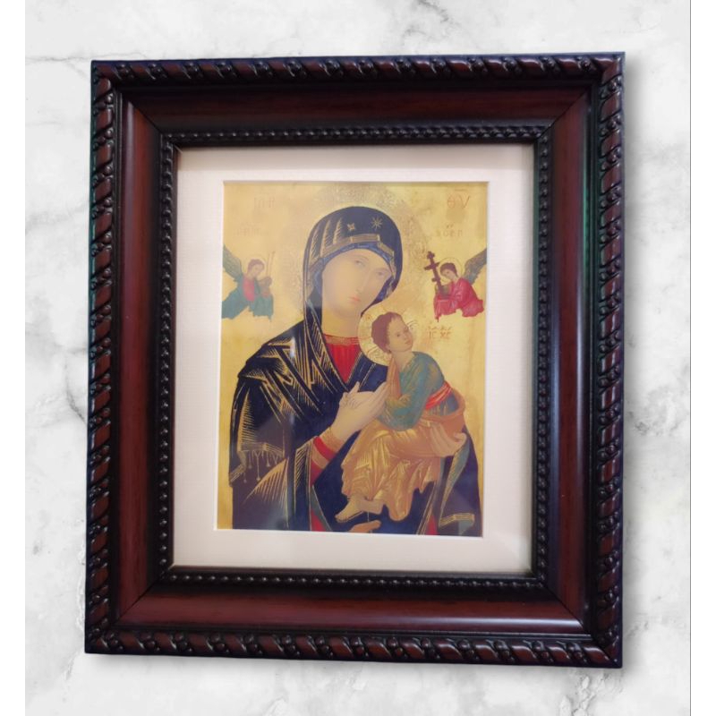 Our Mother Of Perpetual Help Wood Frame Stand(J-17) | Shopee Philippines