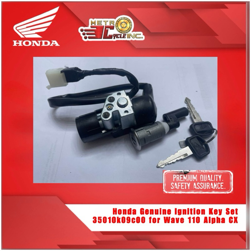 Honda Genuine Ignition Key Set 35010k09c00 for Wave 110 Alpha CX ...