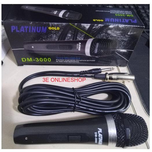 PLATINUM DM-3000 GOLD NEW MODEL PROFESSIONAL DYNAMIC MICROPHONE WITH ...