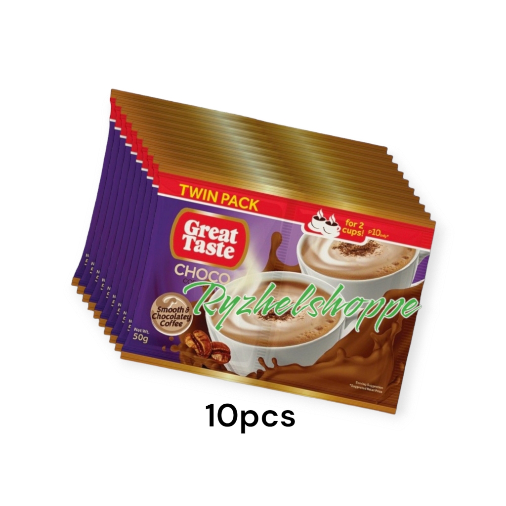 ROS GROCERS GREAT TASTE COFFEE CHOCO TWIN 50GX10 | Shopee Philippines