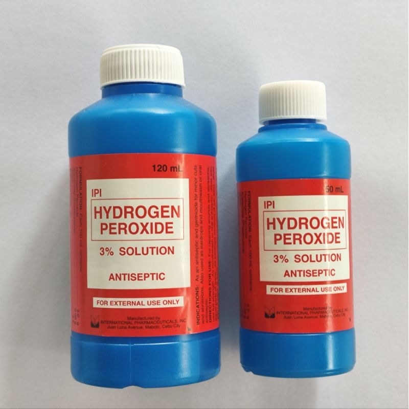 Hydrogen Peroxide 3% Antiseptic Solution, 50mL or 120mL by IPI | Shopee ...