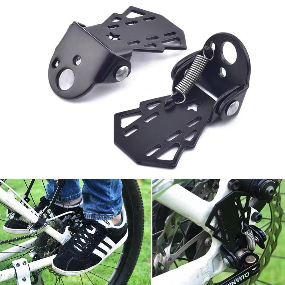 1Pair Bike Rear Fold Pedal MTB Road Bike Foot Rest Cycling Accessories ...