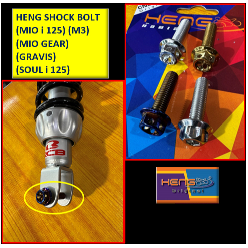 HENG Original Shock Bolt for YAMAHA MIO i 125 / MIO Gear / Gravis ...
