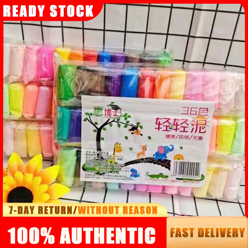 36pcs air Dry Super Light Clay Polymer Plasticine Kids Early Education ...