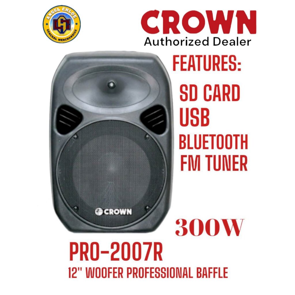 Crown PRO-2007R 300W 12 inch Active Speaker System | Shopee Philippines