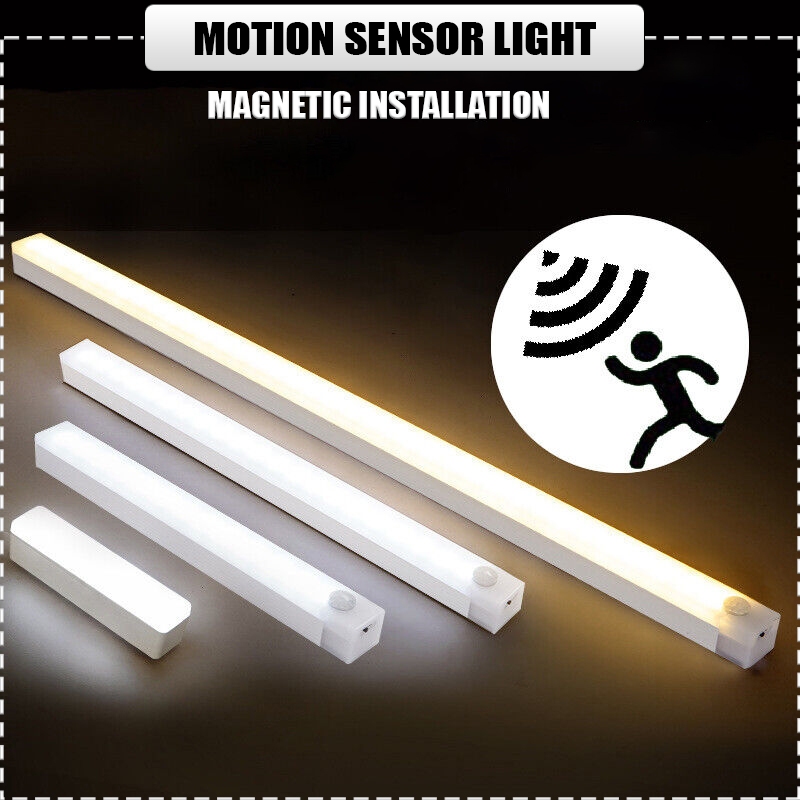 Sensor Lighting Wireless USB Charging Motion Indoor Under Counter Bed ...