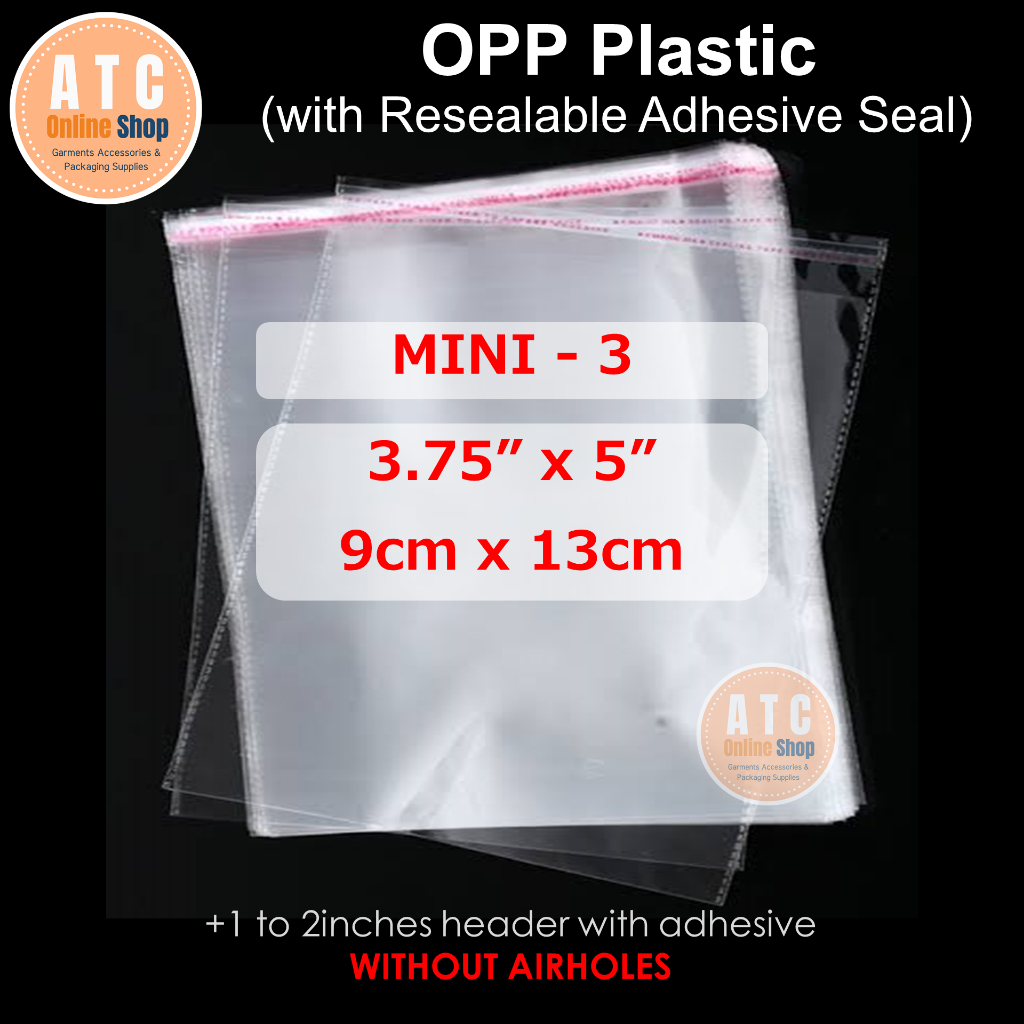Clear OPP Plastic with Adhesive (50/100pcs) | Shopee Philippines