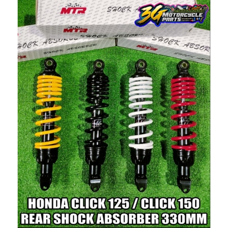MTR HONDA CLICK 125 / CLICK 150 REAR SHOCK ABSORBER BLACK SERIES 330MM ...