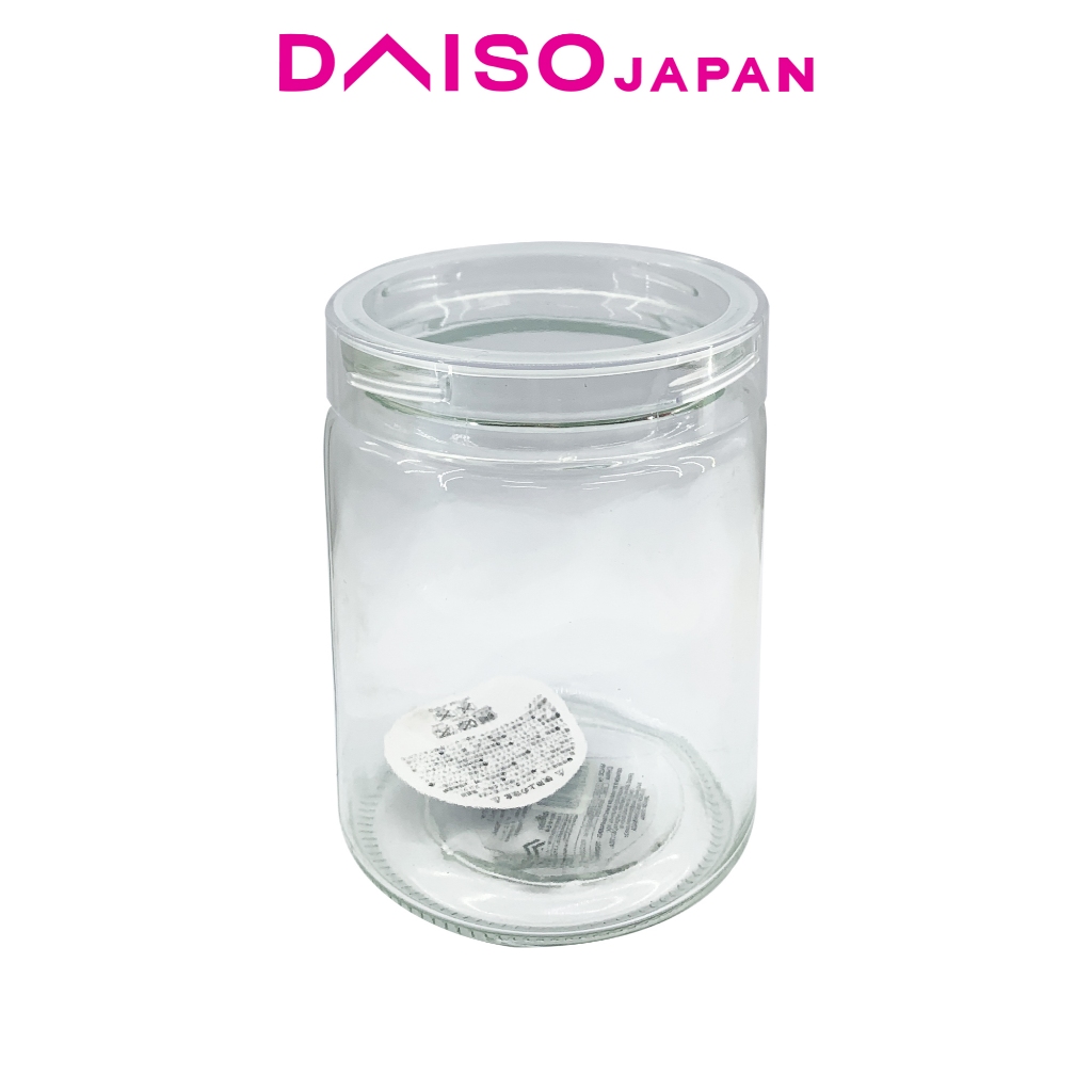 Daiso Clear Glass Container with Plastic Lid 750ml | Shopee Philippines