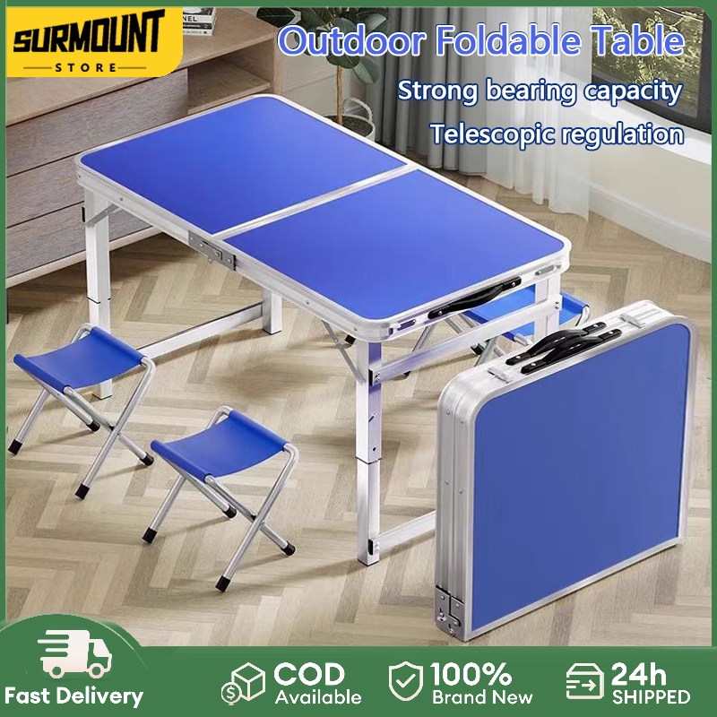 Outdoor Foldable Table and Chair Set Camping Table Aluminum Alloy ...