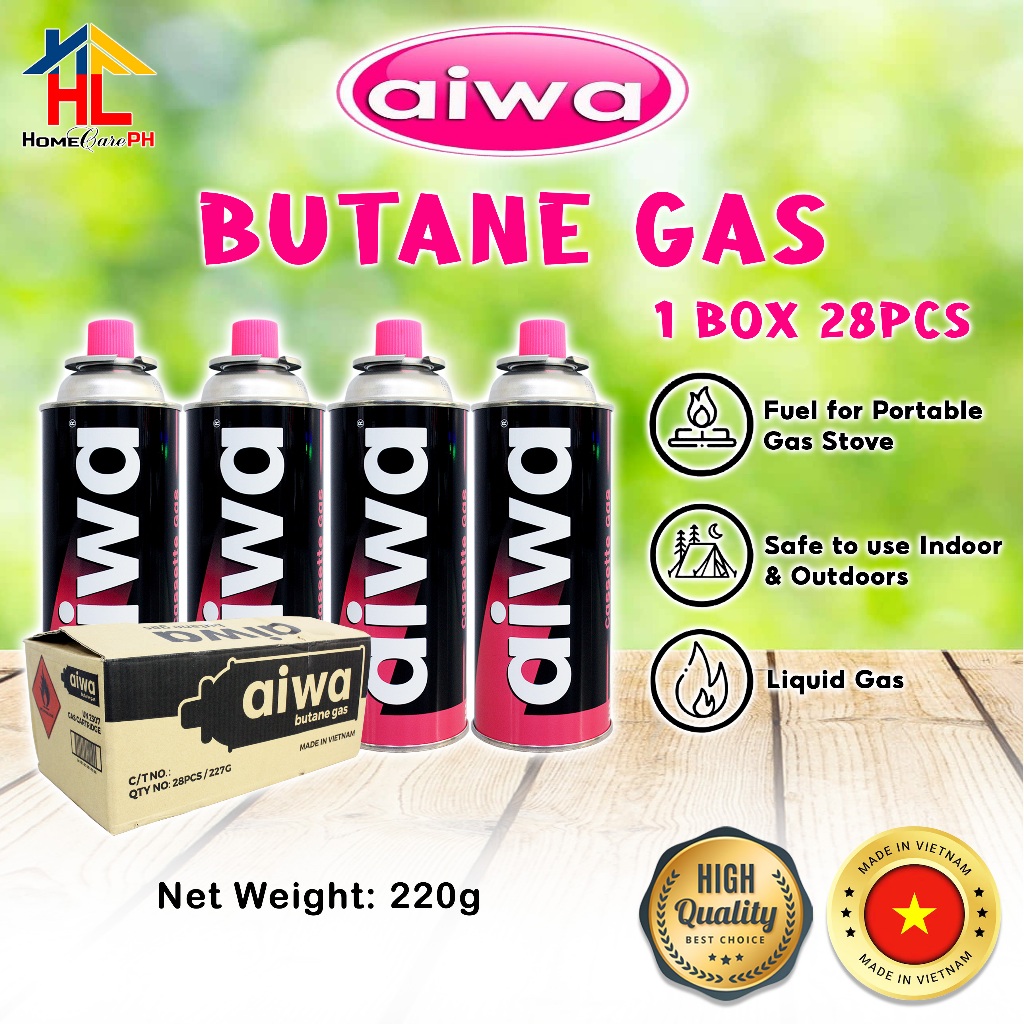 Aiwa Butane Gas 220g 1 Box 28pcs | Shopee Philippines