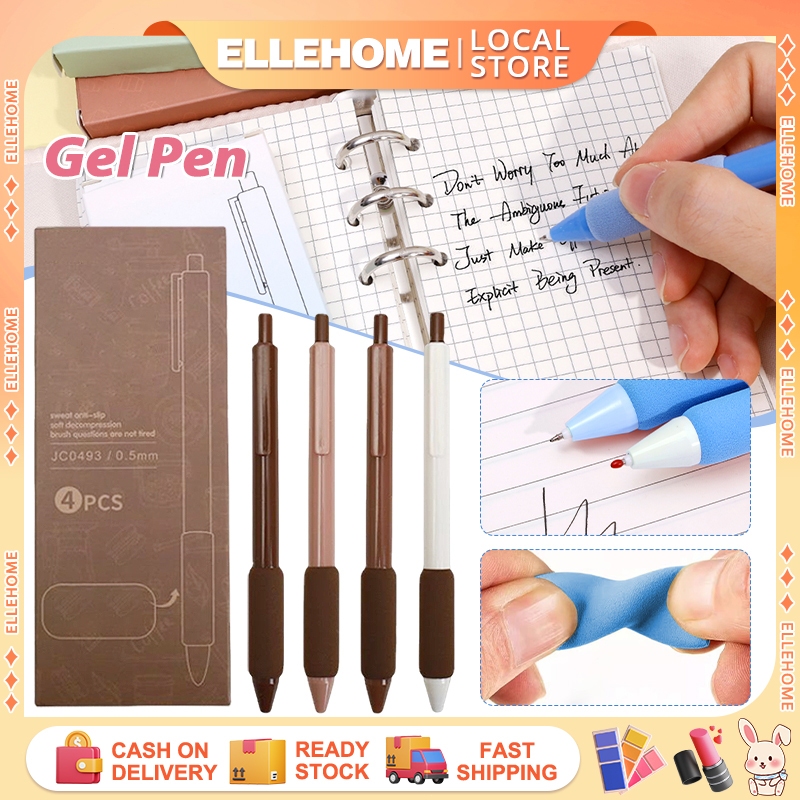 Gel Pen 4 Pcs/Box Quick-Drying Pen Press Ink Sign Pen Write Smoothly ...