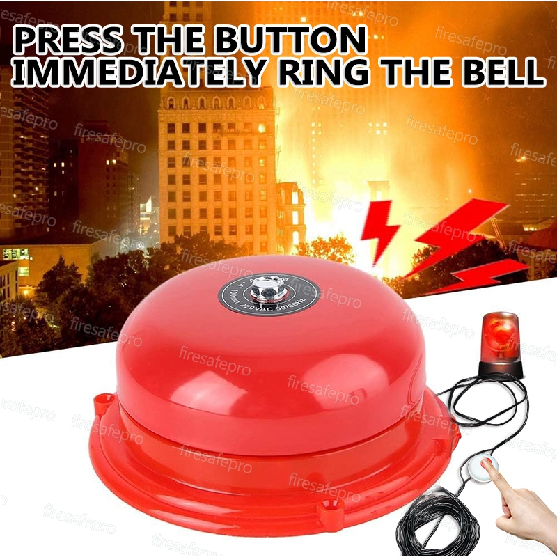 Fire Alarm Bell 220V AC 4 Inches and Pull Switch Bundle | Shopee ...
