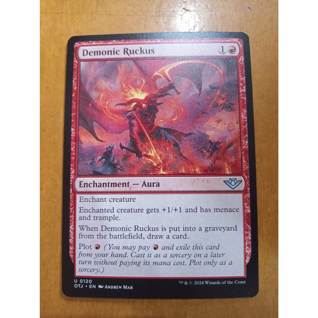 MTG Demonic Ruckus Uncommon Outlaws of Thunder Junction OTJ Magic the Gathering | Shopee Philippines