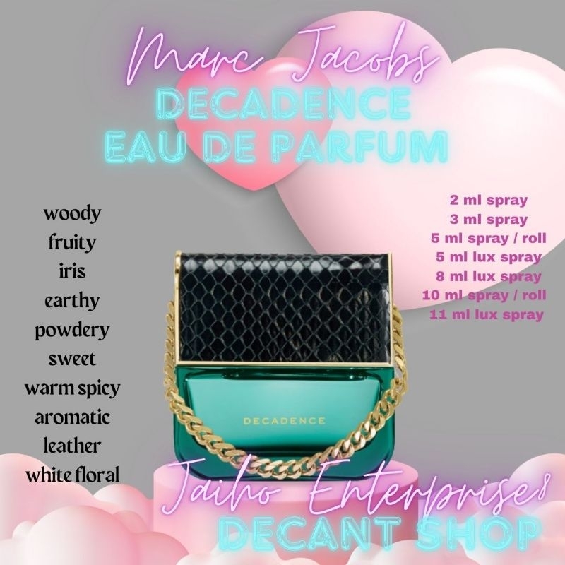 decant/takal Authentic Perfume Marc Jacobs Decadence EDP 2-11 ml ...