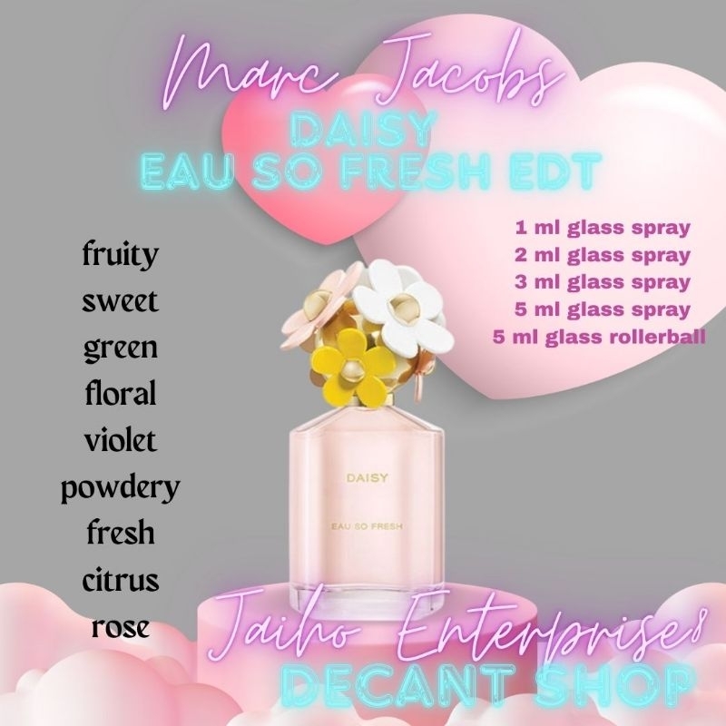 Sample Bottles Authentic Perfume Collection Marc Jacobs Daisy Eau So ...